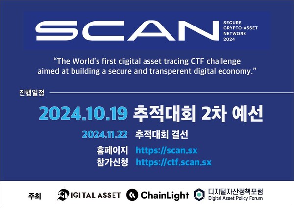 세계 최초 디지털자산 추적대회 'SCAN 2024' 2차 예선 개최